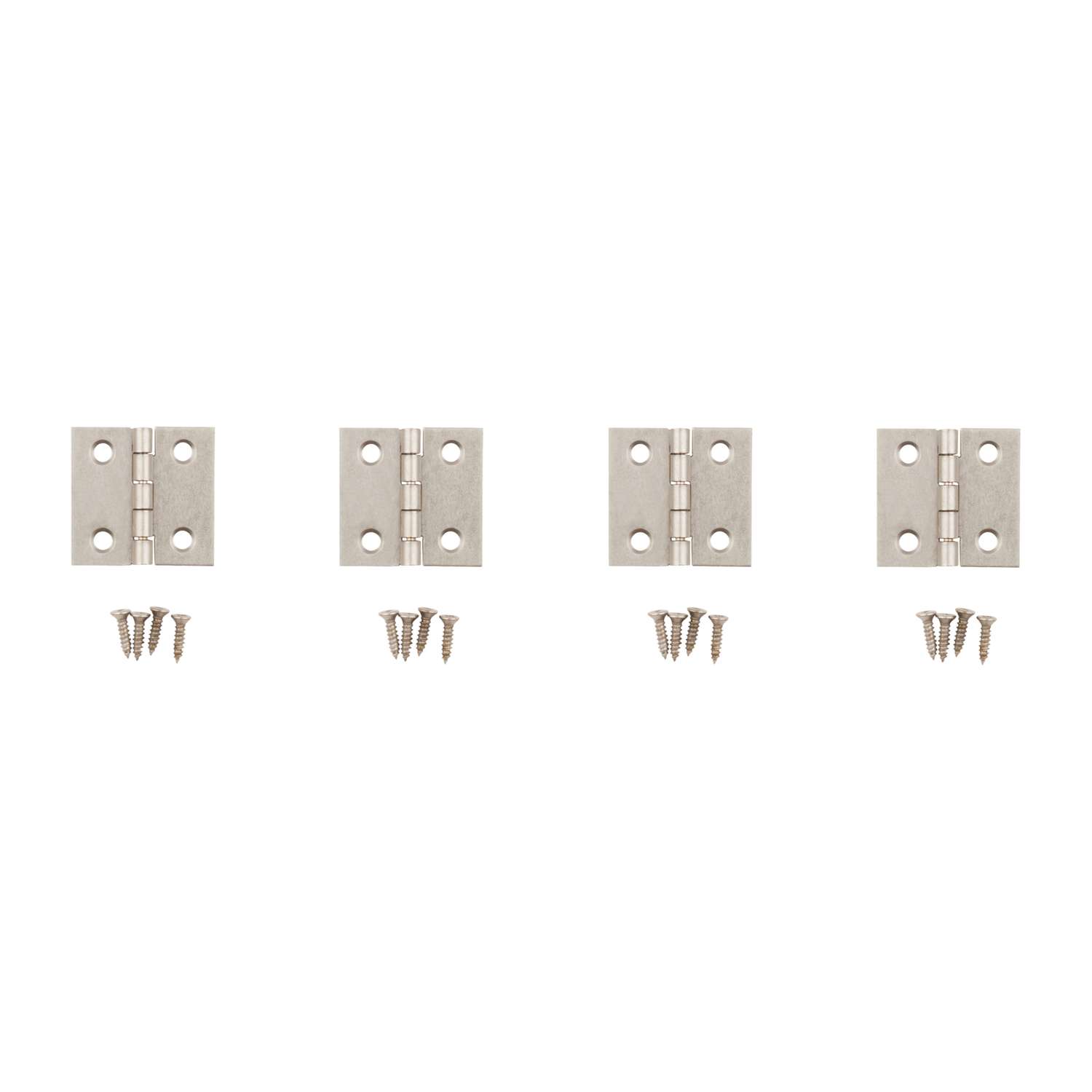 National Hardware 1 in. L Satin Nickel Door Hinge 4 pk - Ace Hardware
