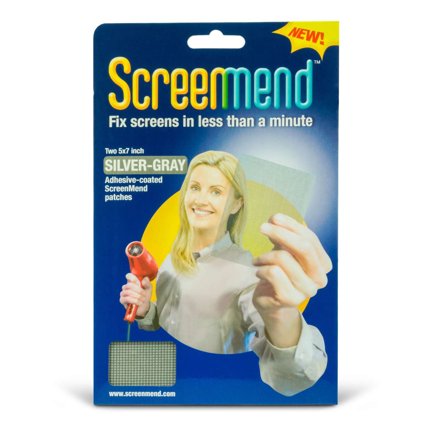 Screenmend Silver Aluminum Screen Repair Patch 5 in. W X 7 in. L 2 pk ...