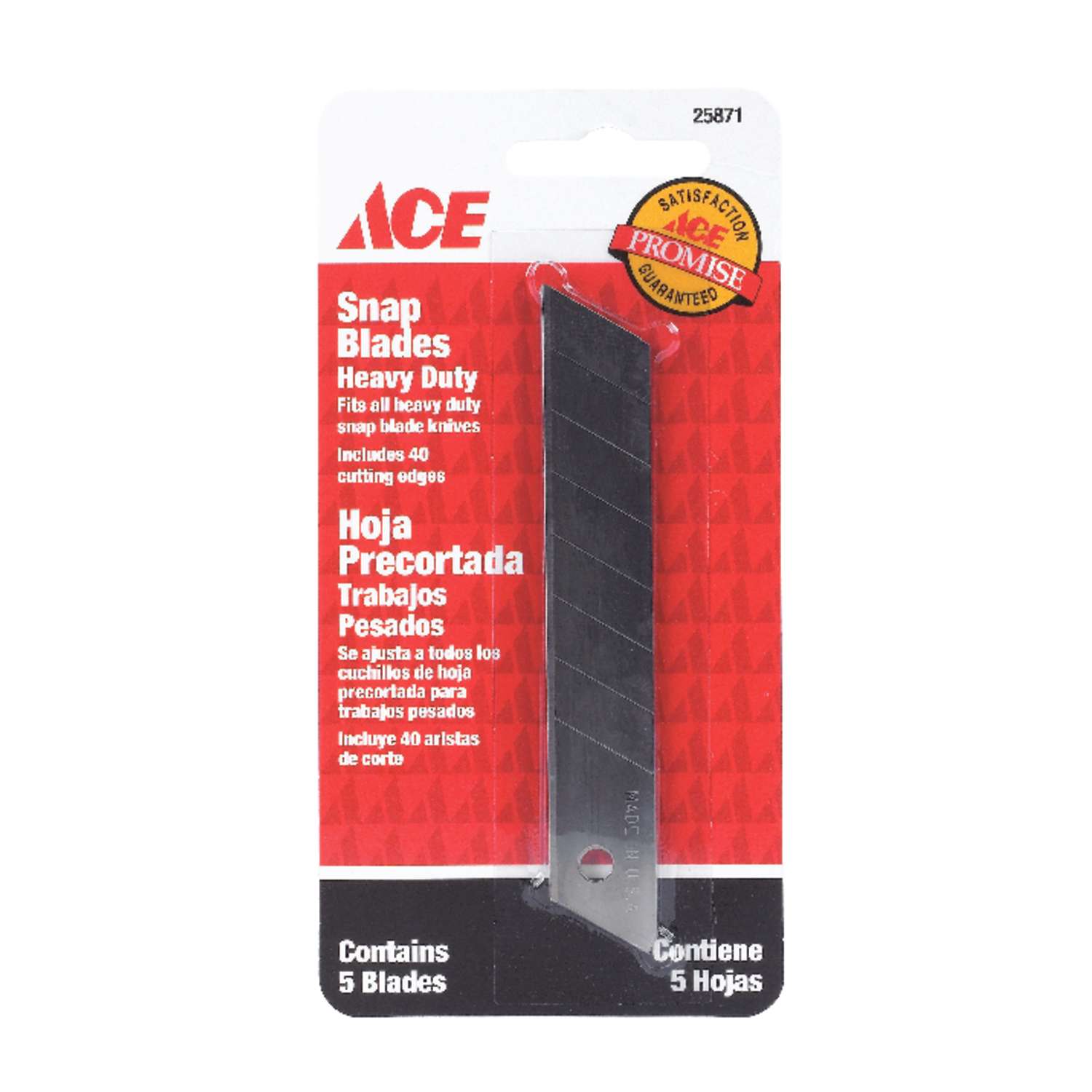 Ace Carbon Steel Heavy Duty Replacement Snap Blades 5 pk - Ace Hardware