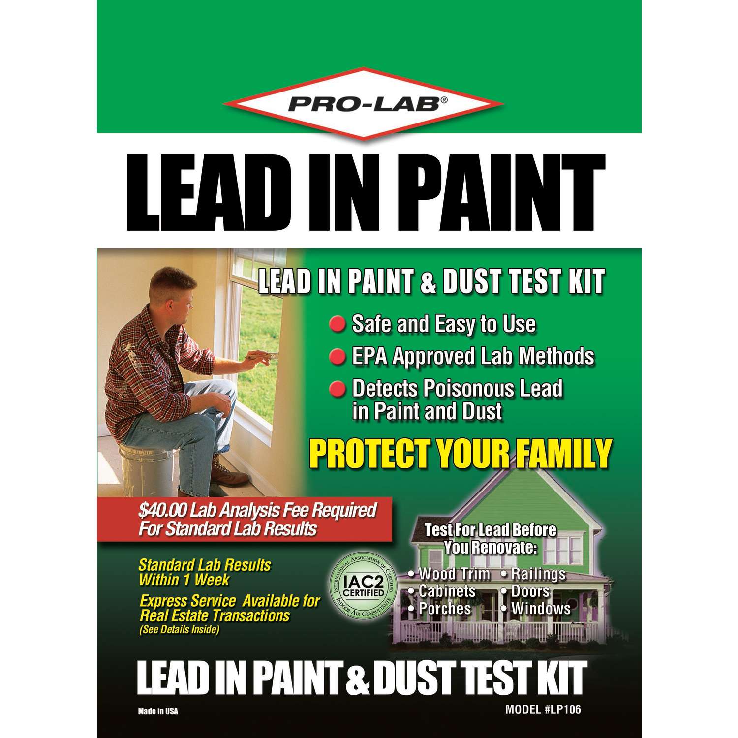 Pro-Lab Lead in Paint & Dust Test Kit 1 pk - Ace Hardware