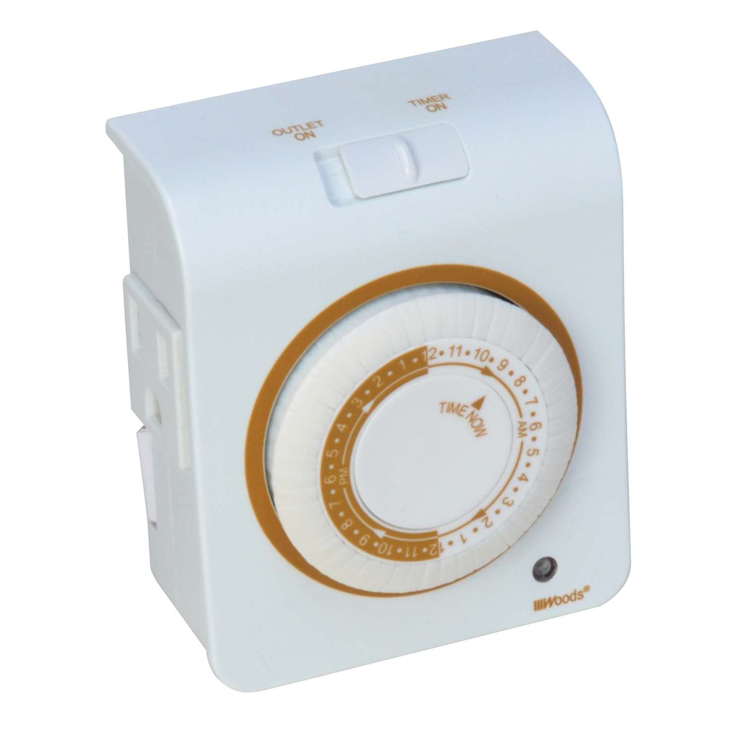 Woods Indoor Mechanical Timer 125 V White - Ace Hardware
