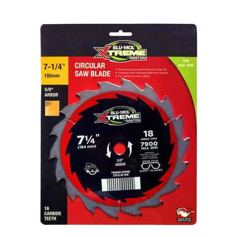BluMol Xtreme 7-1/4 in. D X 5/8 in. Carbide Tipped Circular Saw Blade ...