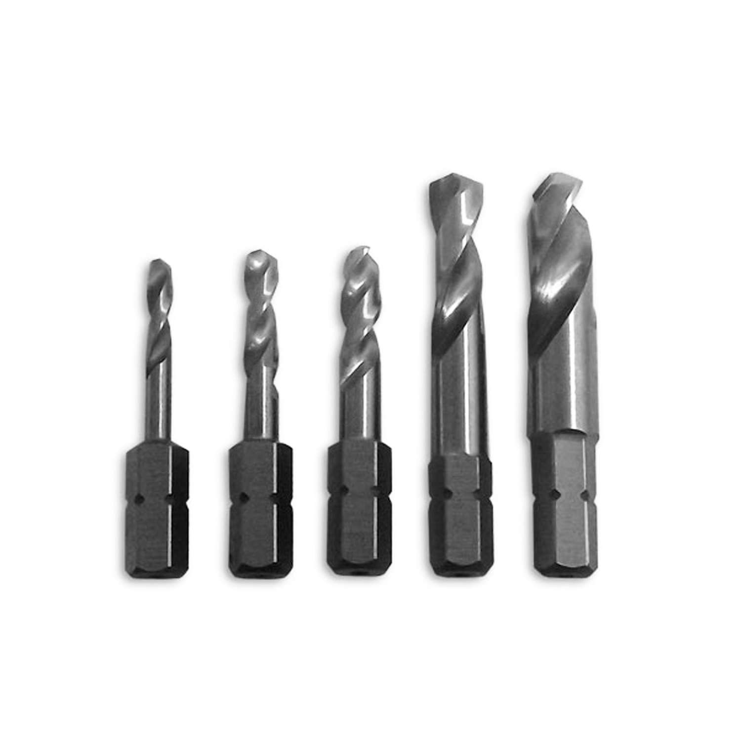 Milescraft High Speed Steel Stubby Drill Bit Set Hex Shank 5 pk - Ace ...