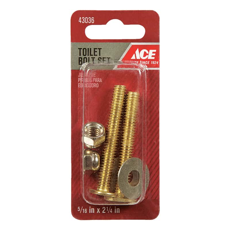 Ace Toilet Bolt Set Brass Mfr# ACE835-17 - Ace Hardware