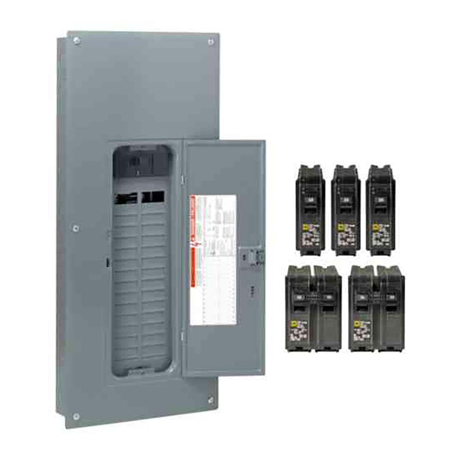 Square D HomeLine 200 amps 120 240 V 30 space 60 circuits Wall Mount Load Center Main Breaker Kit Mfr HOM3060M200PQCV Ace Hardware