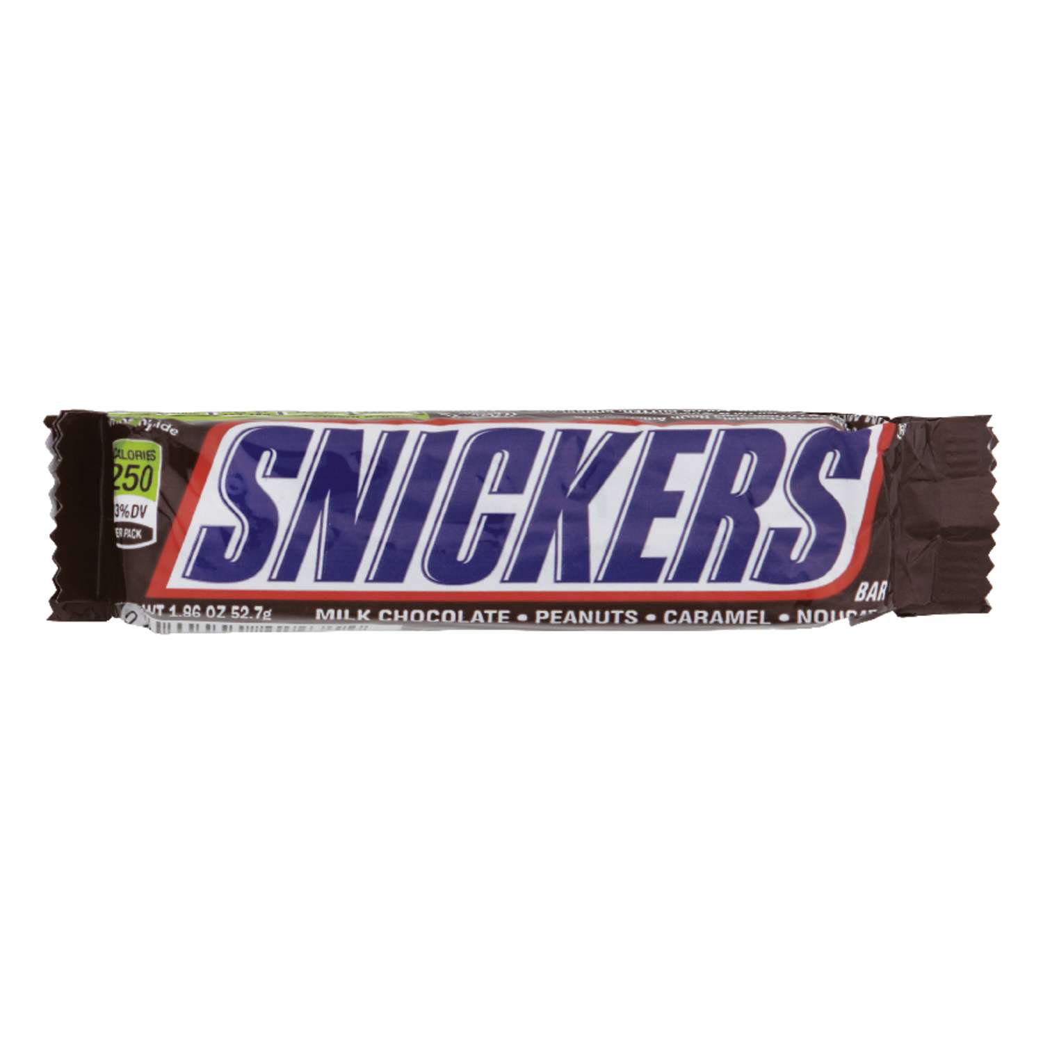 Snickers Milk Chocolate, Peanuts, Caramel and Nougat Candy Bar 1.86 oz ...