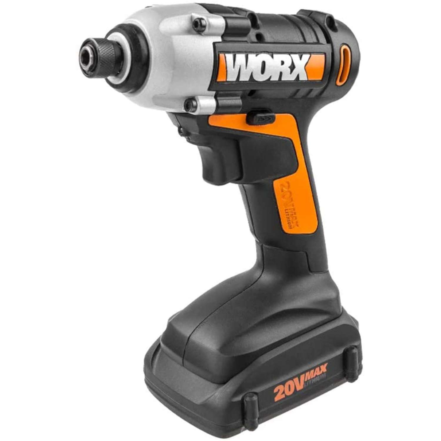 Worx 20 V 1/4 in. Cordless Brushed Impact Driver Kit (Battery & Charger ...