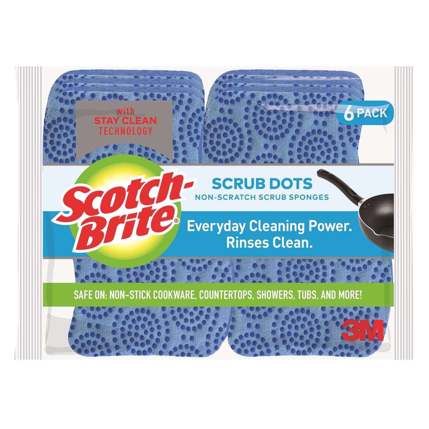 Scotch-Brite Non-Scratch Sponge For Multi-Purpose 2.6 in. L 6 pk - Ace ...