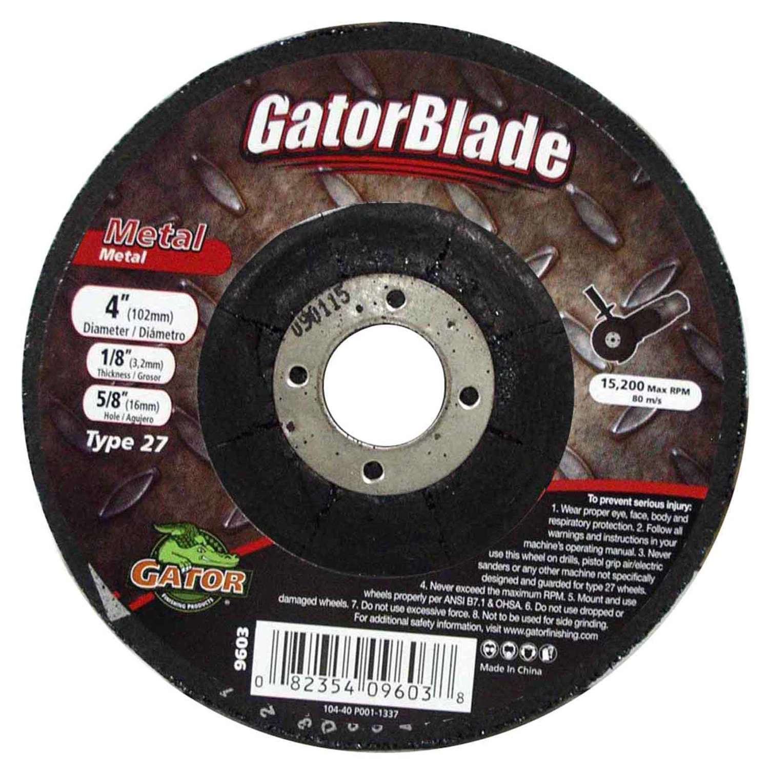 Gator 4 in. D X 5/8 in. in. Metal Grinding Wheel - Ace Hardware