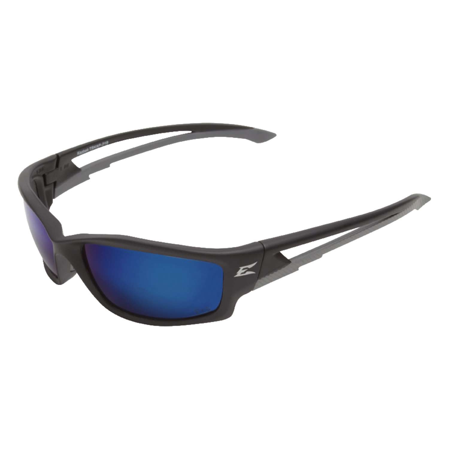 Edge Eyewear Kazbek Polarized Safety Glasses Blue Mirror Lens Black ...