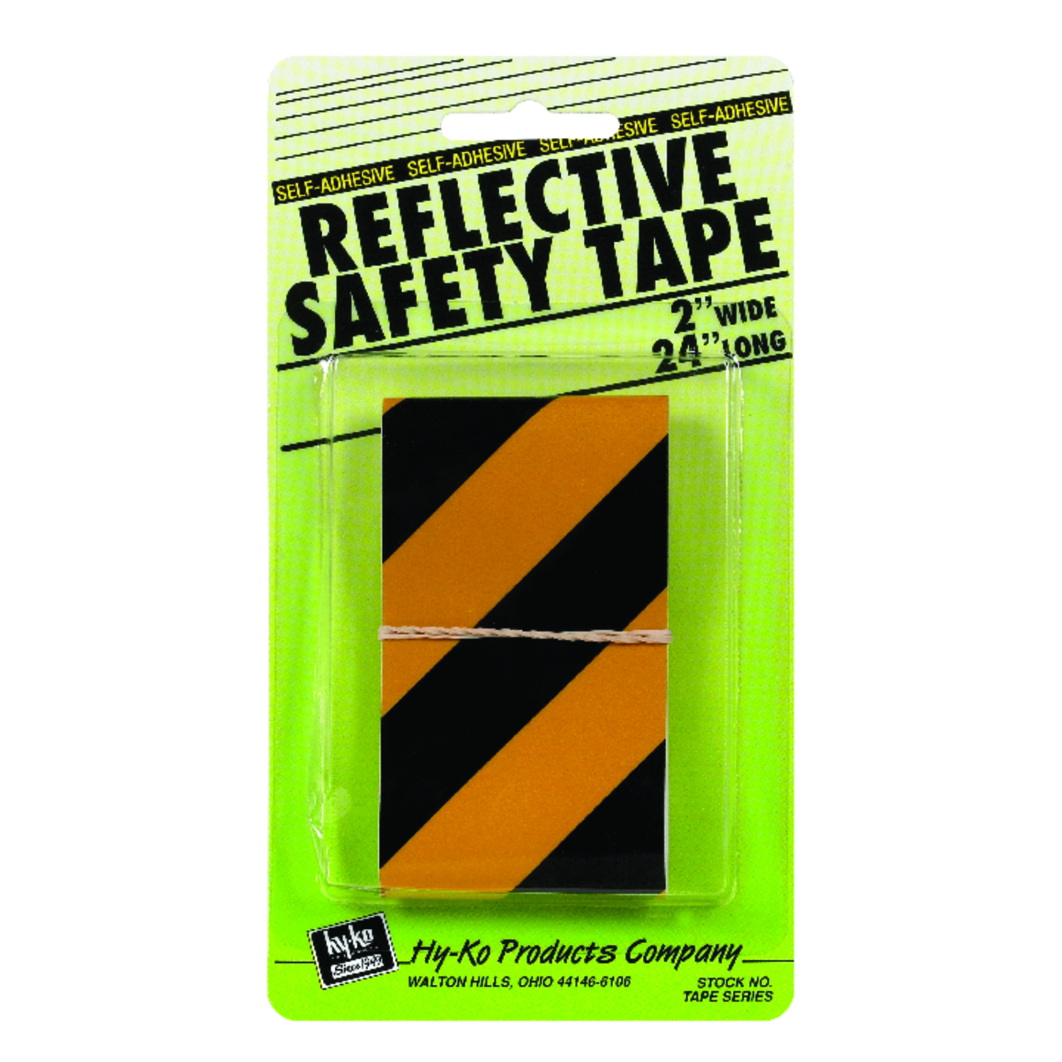 Hy-Ko 24 in. Rectangle Black/Yellow Reflective Safety Tape 5 pk - Ace ...