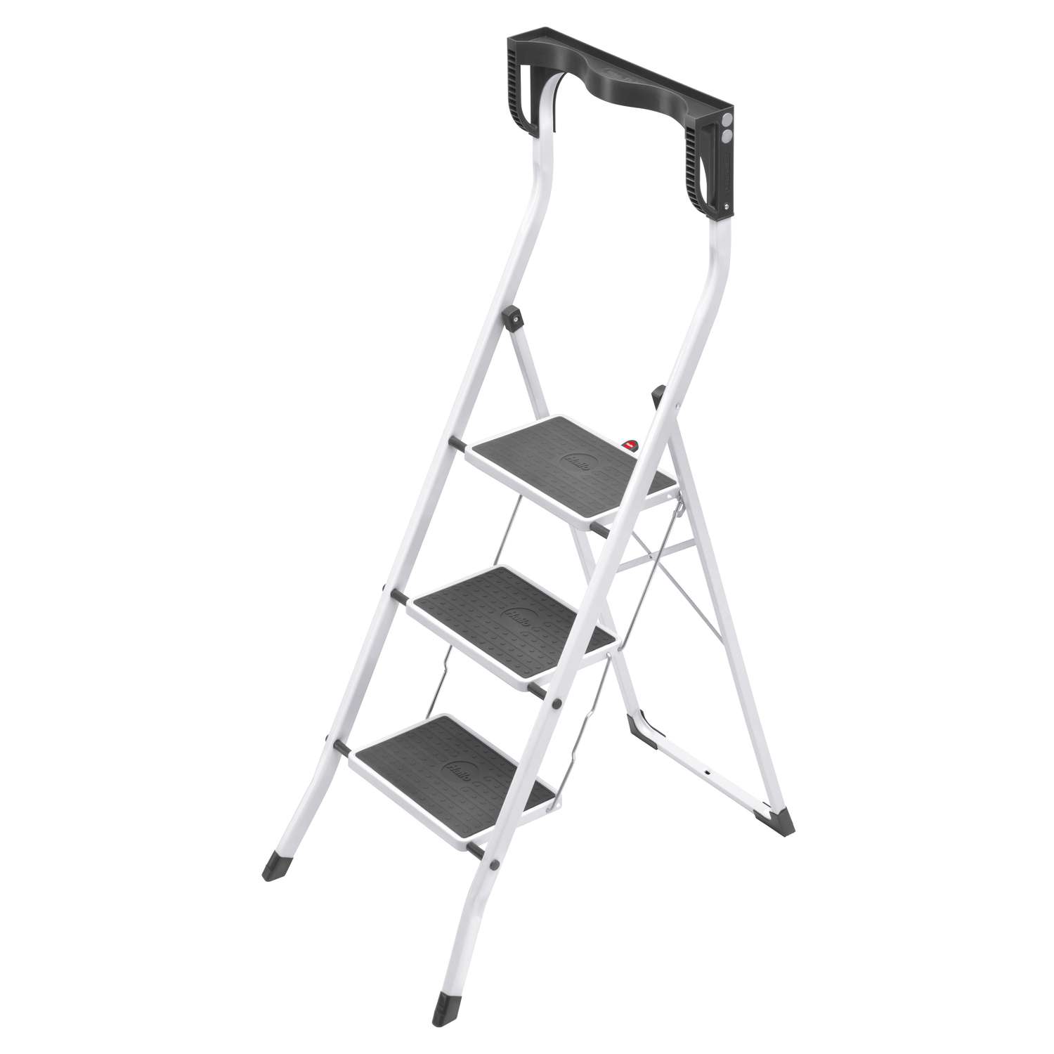 Hailo 52 in. H X 18.9 in. W 330 lb. capacity 3 step Steel Folding Step ...