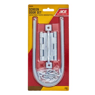 Ace Zinc-Plated Silver Steel Screen/Storm Door Hardware Set 1 pk - Ace ...