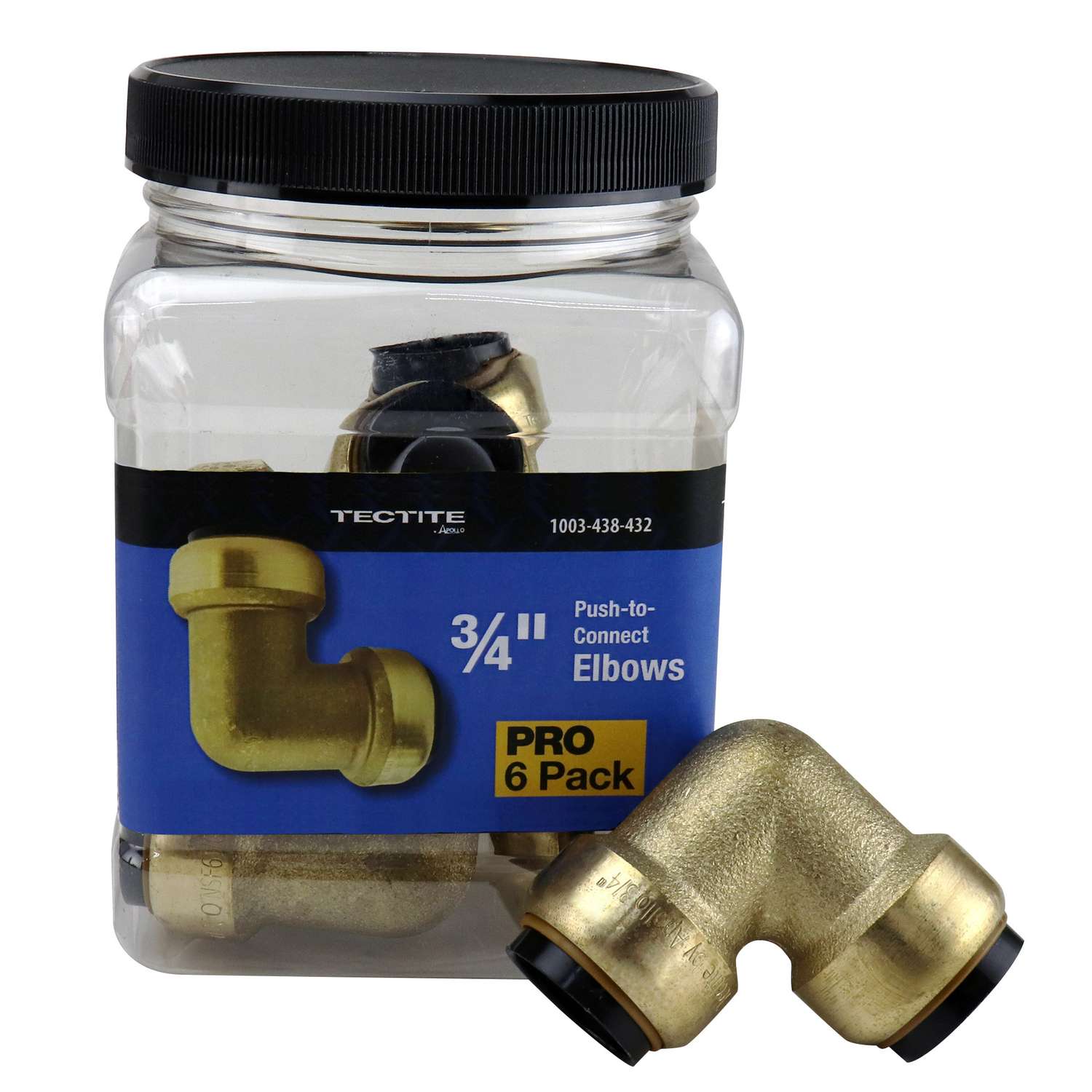 Apollo Tectite Push to Connect 3/4 in. PTC in to X 3/4 in. D PTC Brass 90 Degree Elbow - Ace ...