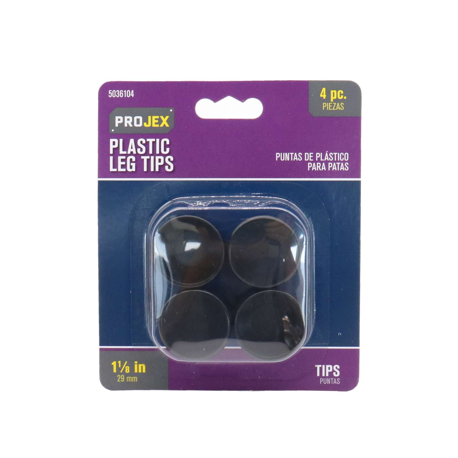 Projex Plastic Leg Tip Black Round 1-1/8 in. W 4 pk Mfr# P0075 - Ace ...