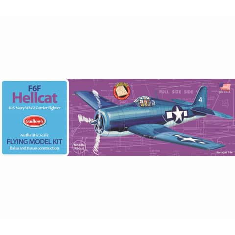 Guillow's F6F Hellcat Flying Model Kit Balsa Wood Brown - Ace Hardware