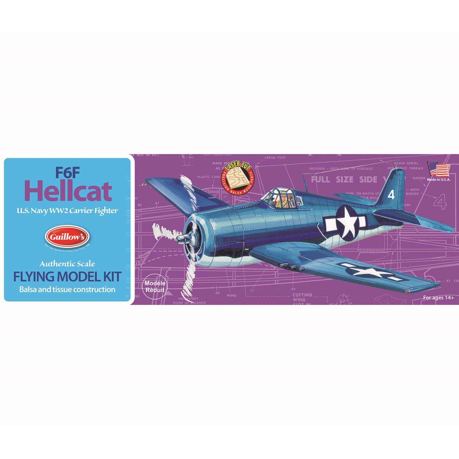 Guillow's F6F Hellcat Flying Model Kit Balsa Wood Brown - Ace Hardware