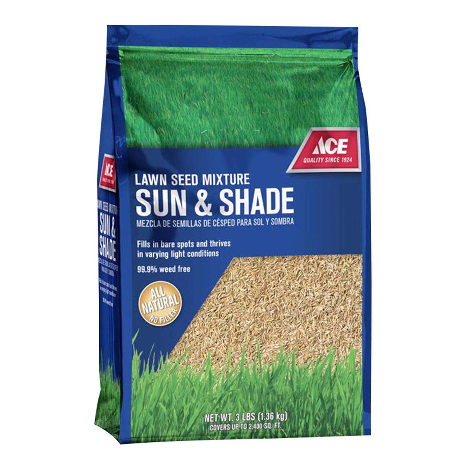 Ace Mixed Sun or Shade Grass Seed 3 lb - Ace Hardware