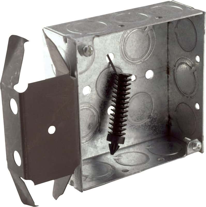 Raco BOX-LOC 21 cu in Square Steel 2 gang Electrical Box Gray - Ace ...