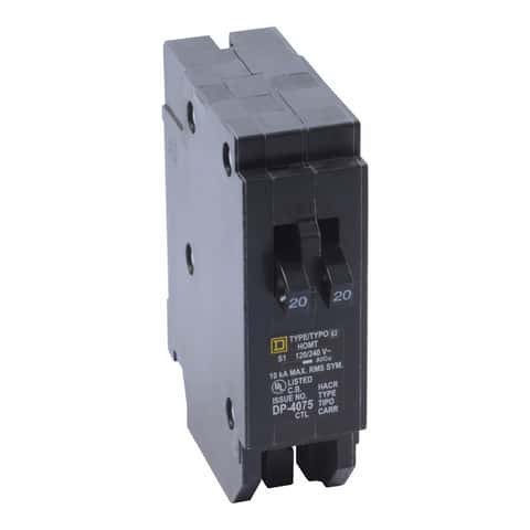 Square D HomeLine 20 20 amps Tandem Single Pole Circuit Breaker Mfr HOMT2020CP Ace Hardware