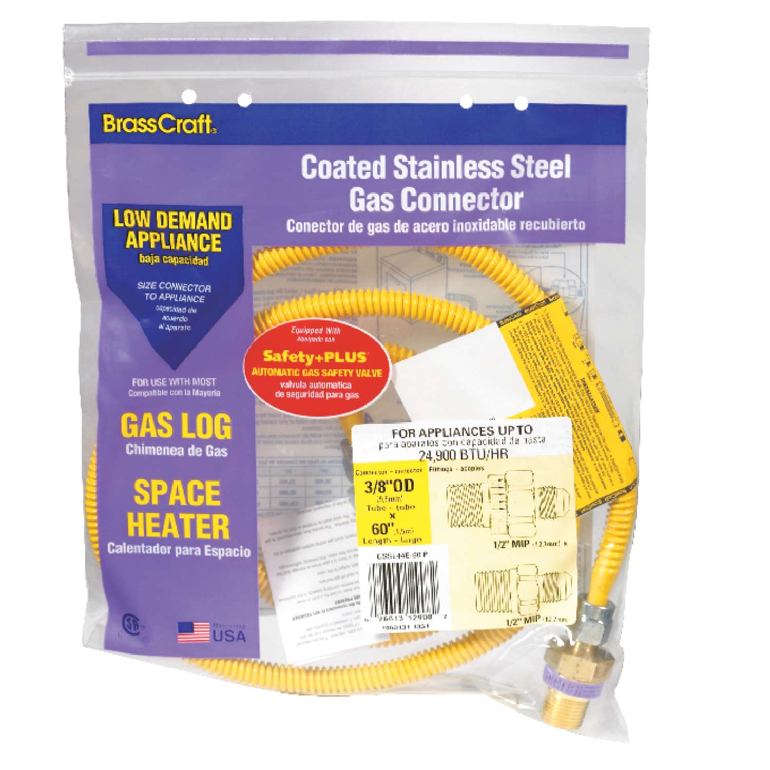 BrassCraft ProCoat 1/2 in. 1/2 in. D Stainless Steel Connector 60 in. L - Ace Hardware