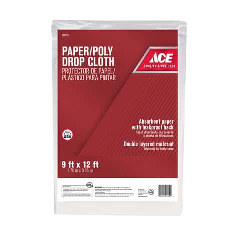 Trimaco Supertuff 9 ft. W X 12 ft. L Paper/Poly Drop Cloth 1 pk - Ace ...