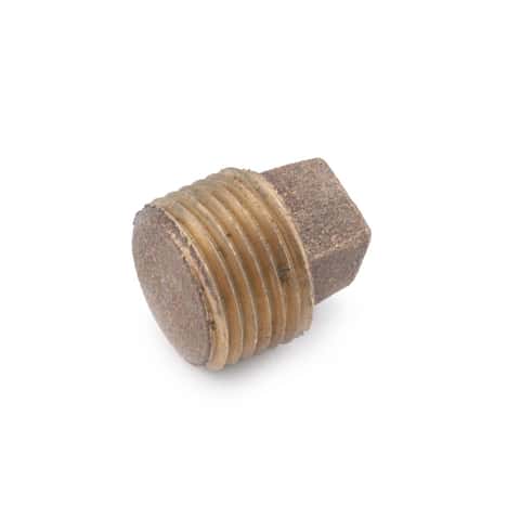 Anderson Metals 1/4 in. MPT in. Red Brass Square Head Plug Mfr# 738114 ...