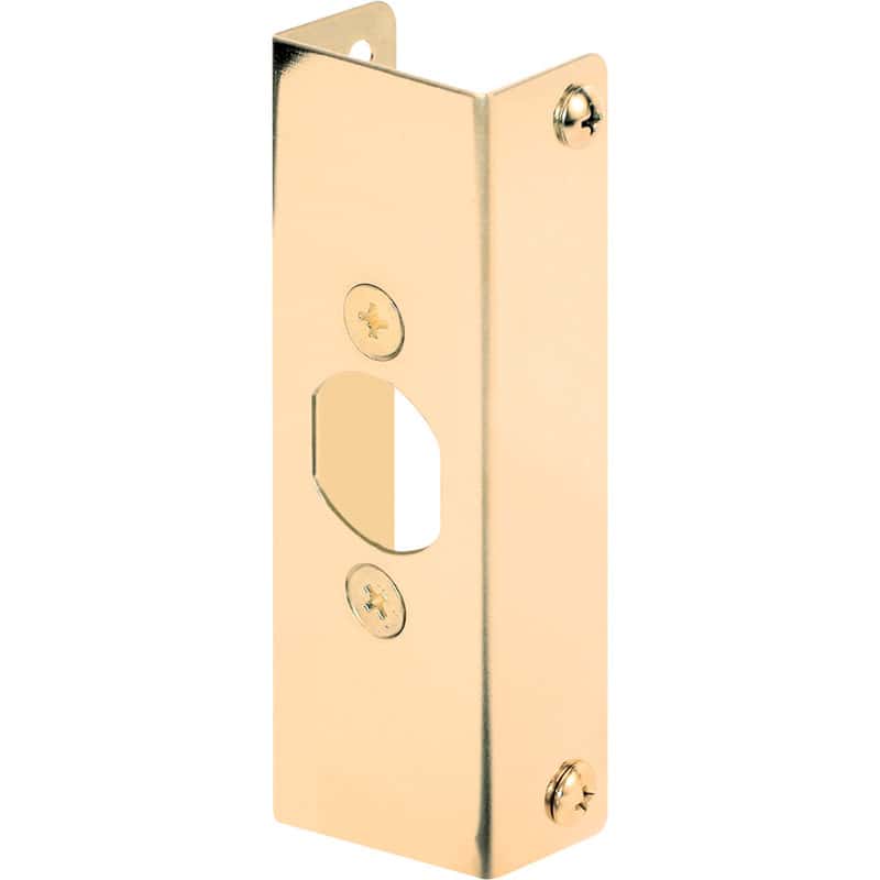Prime-Line 4.5 in. H X 1 in. L Brass-Plated Brass Door Edge Reinforcer ...