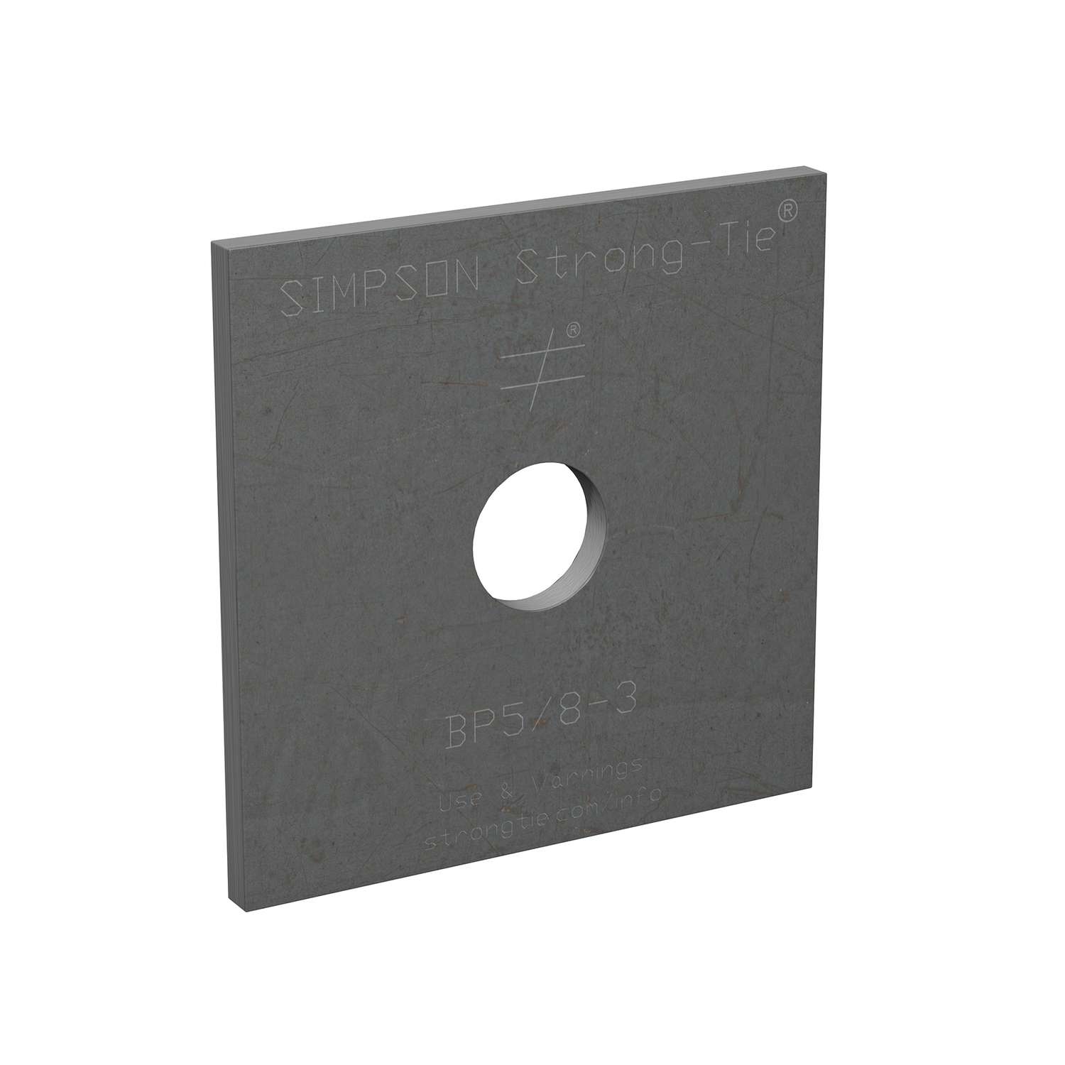 Simpson Strong-Tie 3 in. H X 0.3 in. W X 3 in. L Uncoated Steel Bearing ...