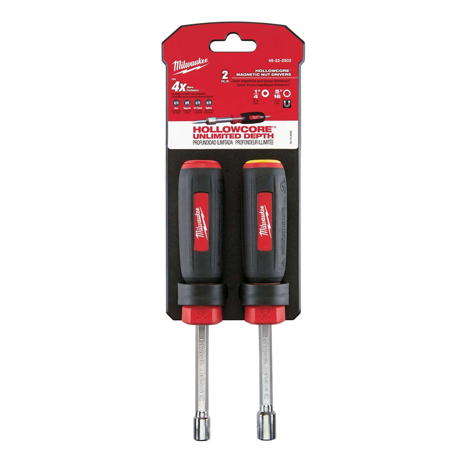 Milwaukee HollowCore SAE Magnetic Nut Driver Set 2 pc - Ace Hardware