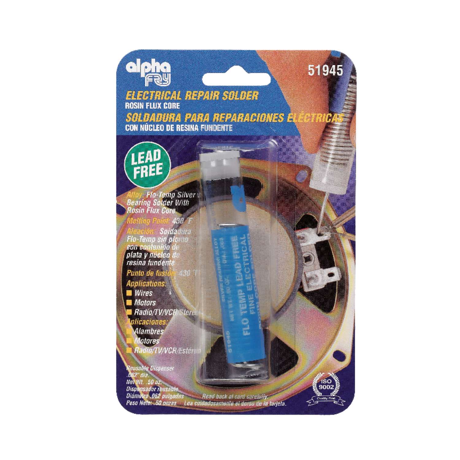 Alpha Fry Lead-Free Repair Solder 0.062 in. D Tin/Copper/Silver 1 pc ...