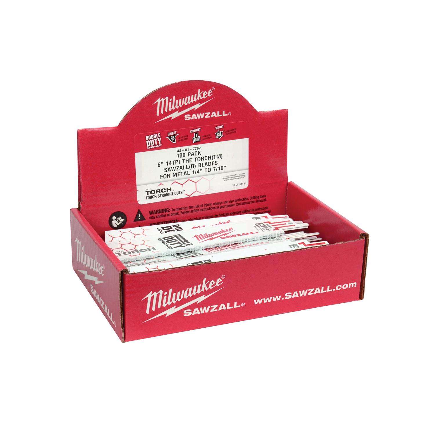 Milwaukee Torch 6 in. Angle Iron Demo Blade 14 TPI 100 pk - Ace Hardware