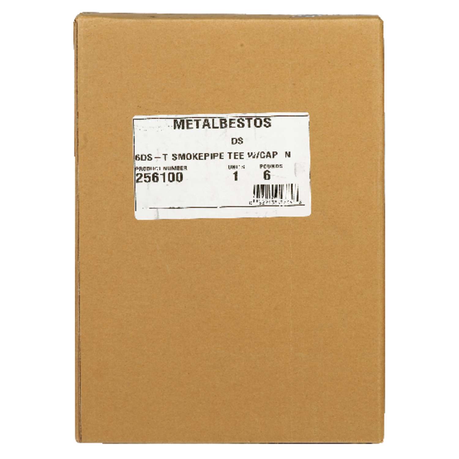 Selkirk 6 in. X 6 in. X 6 in. Stainless Steel Stove Pipe Tee Cap Flow ...