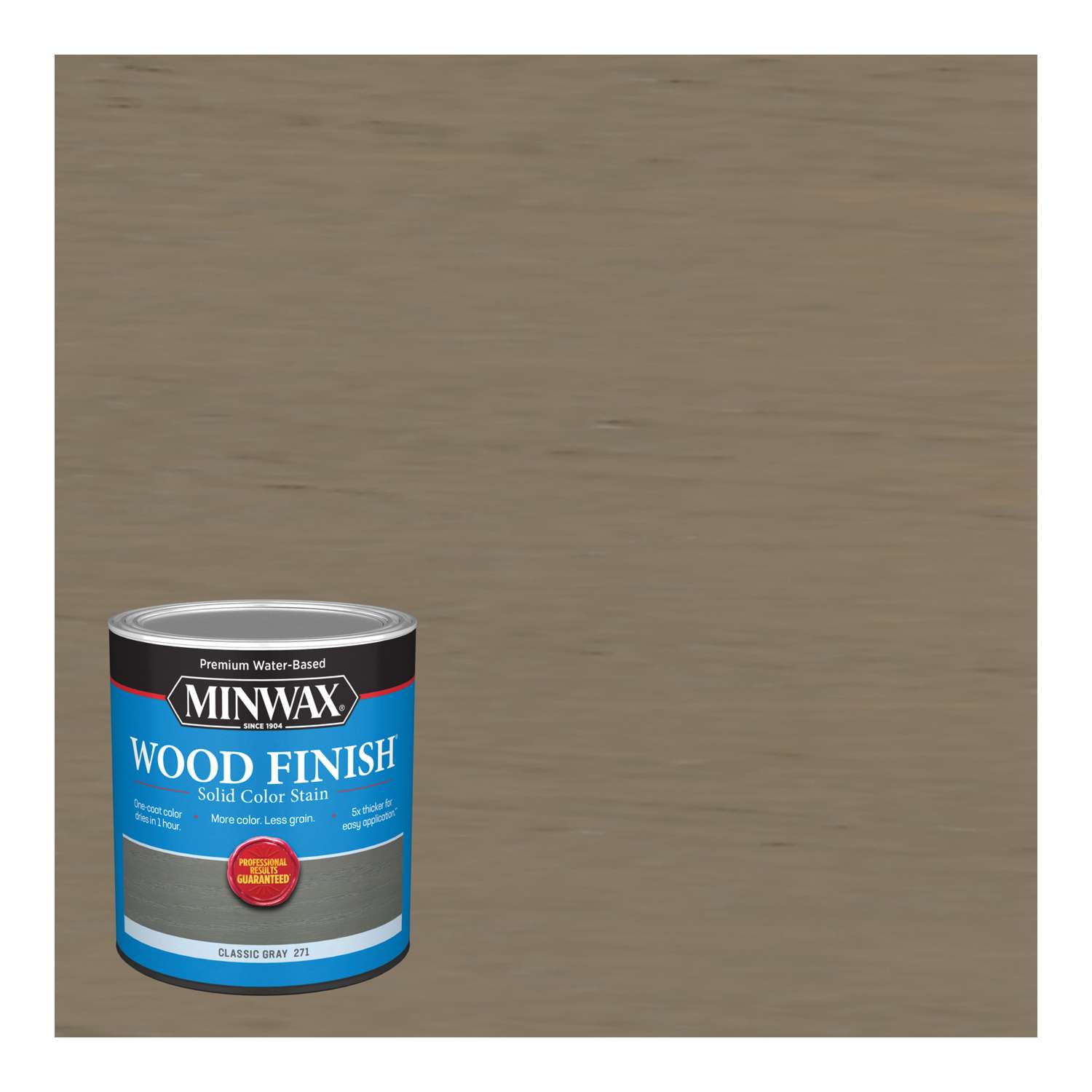 Minwax Wood Finish Solid Classic Gray Water-Based Wood Stain 1 qt - Ace ...
