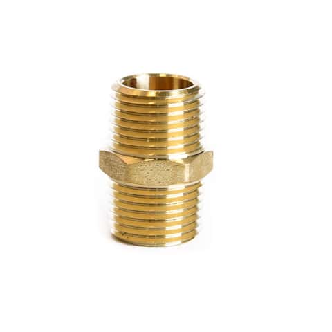 ATC 1/2 in. MPT 1/2 in. D MPT Brass Hex Nipple - Ace Hardware