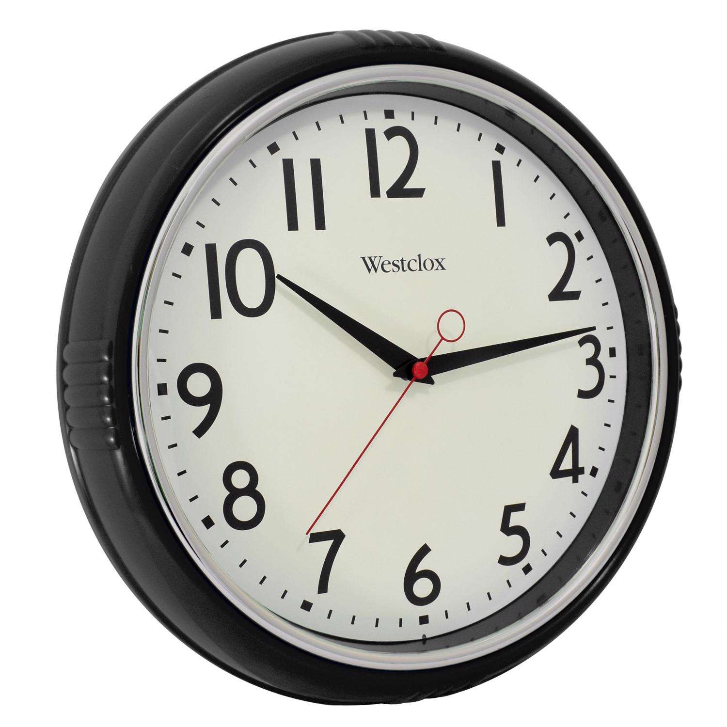 Westclox 12 in. L X 12 in. W Indoor Vintage Analog Wall Clock Plastic ...