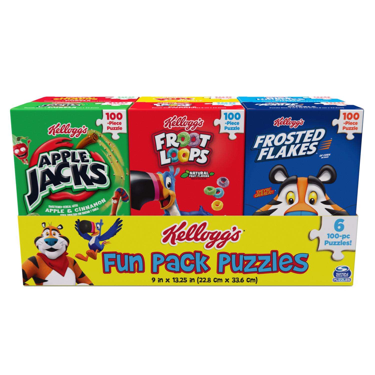 Spin Master Kellogg's Cereal Fun Pack Puzzles Multicolored Mfr# 6062175 ...