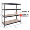 Ar Shelving Garage Series 71 in. H X 59.4 in. W X 18 in. D Metal ...
