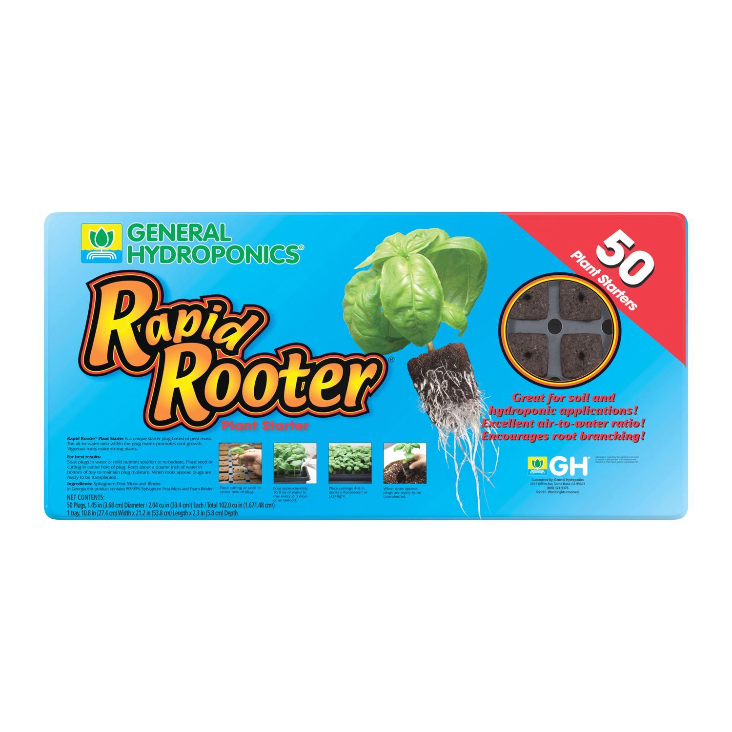 General Hydroponics Rapid Rooter Seed Starting Grow Plugs Mfr ...