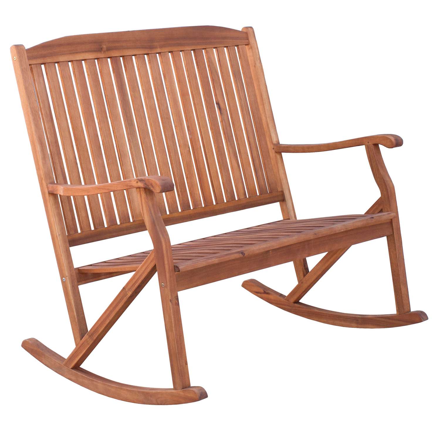 Leigh Country Sequoia Brown Wood Frame Log Double Rocking Chair Mfr# TX ...