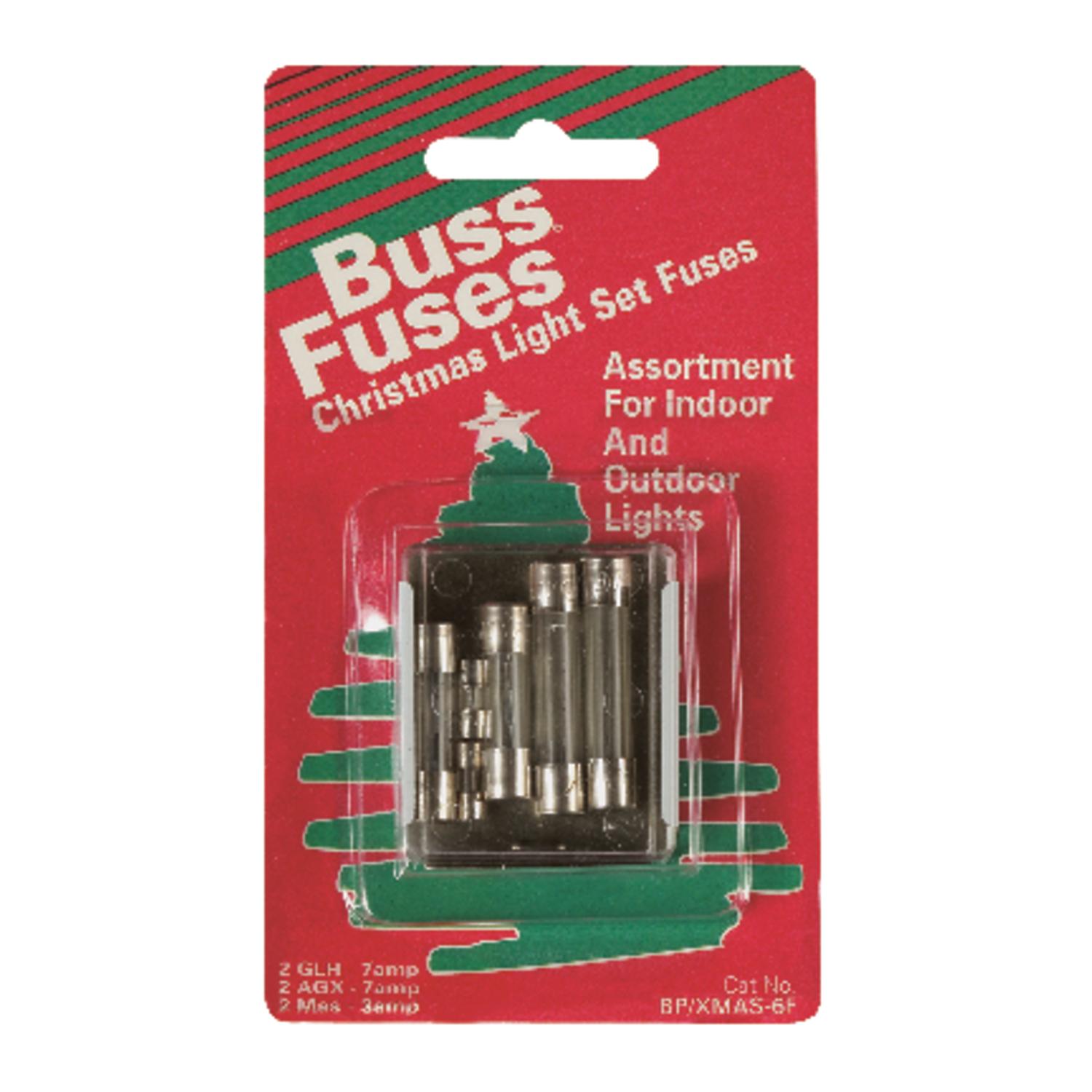 Bussmann 3 & 7 amps Christmas Fuse 6 pk Mfr# BP/XMAS-6F - Ace Hardware