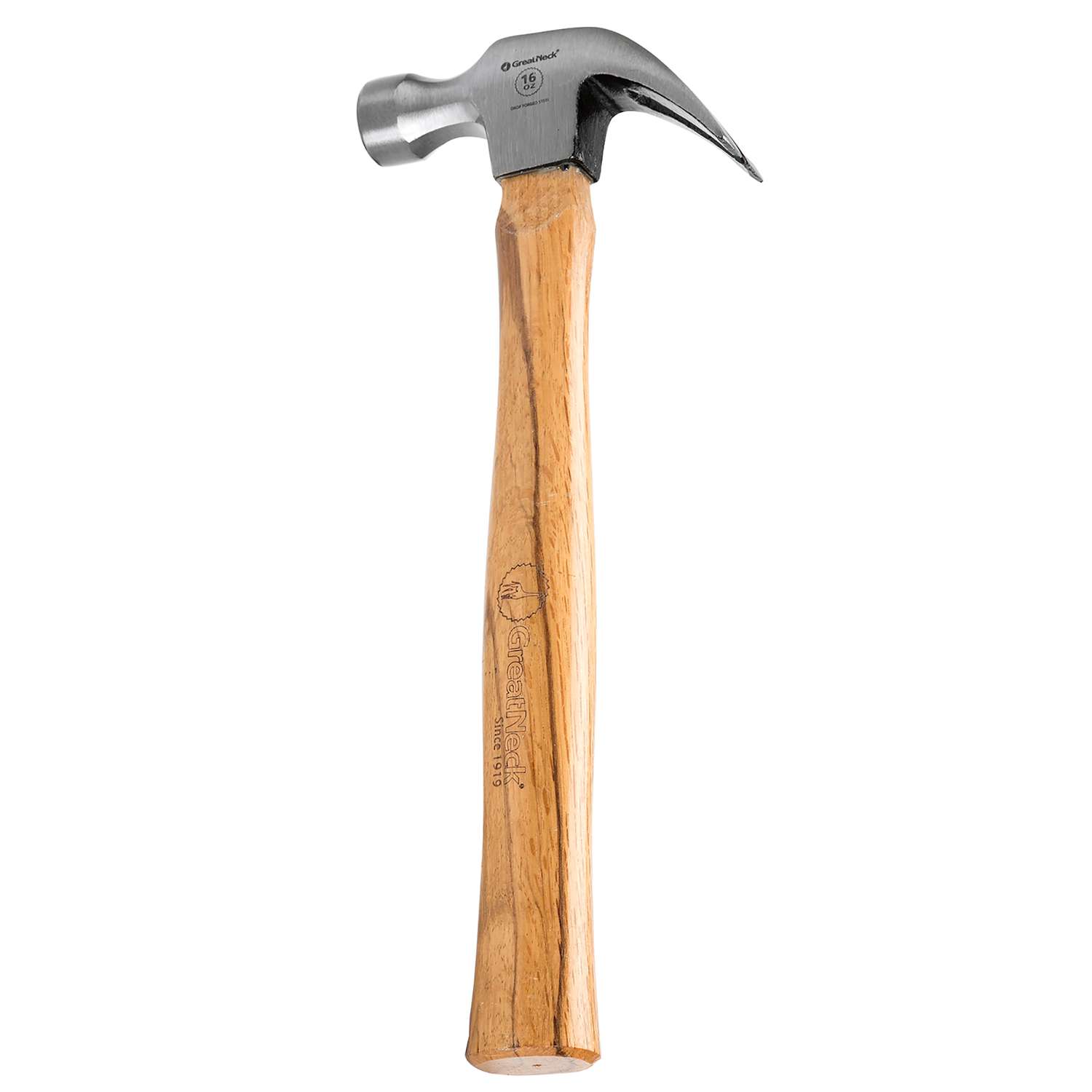 Great Neck 16 oz Smooth Face Contoured Claw Hammer 13.2 in. Wood Handle ...