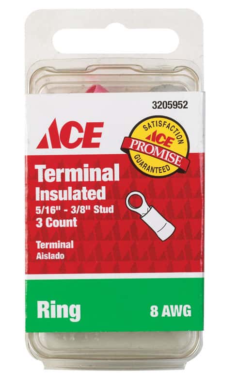Ace Ring Terminal Red 3 pk - Ace Hardware
