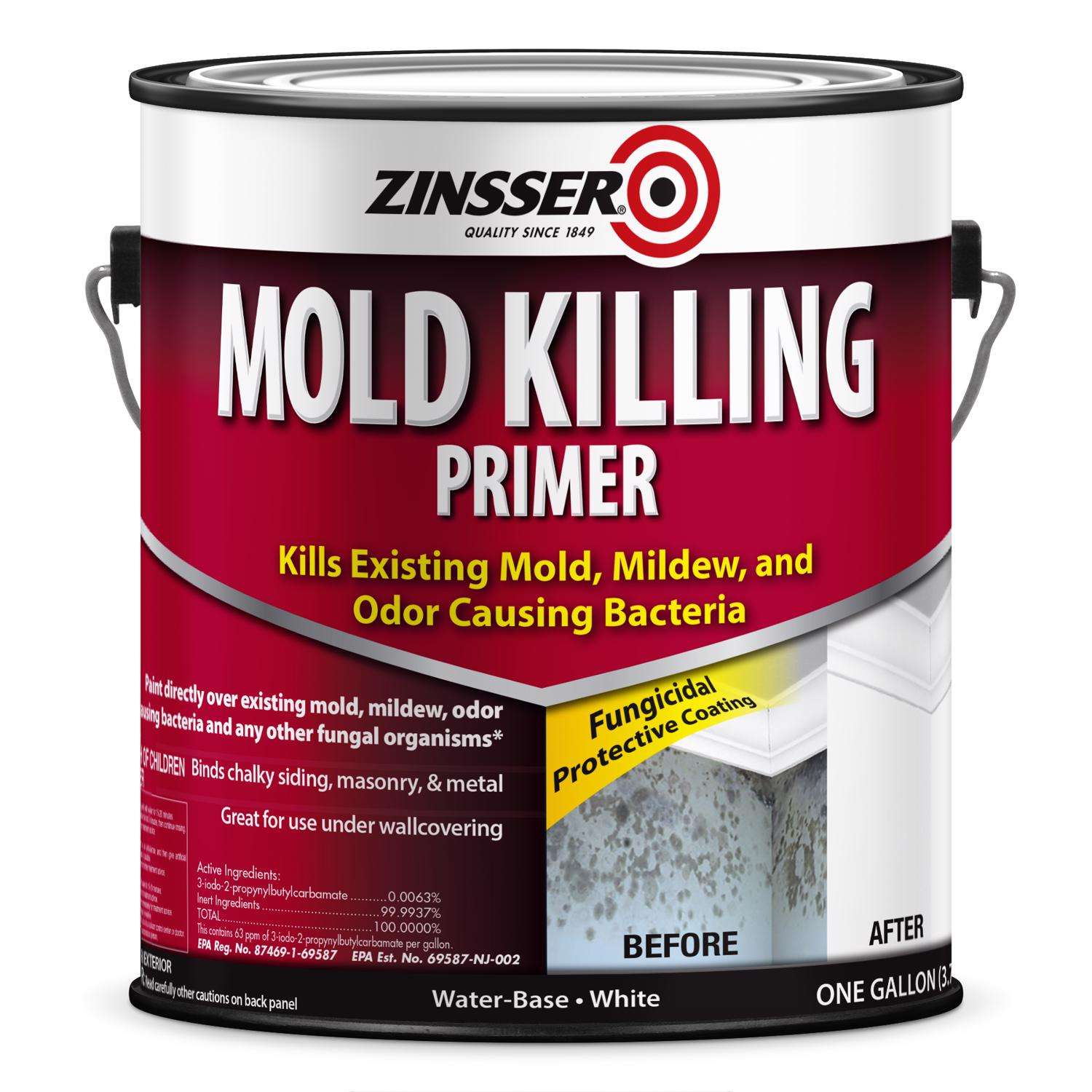 Zinsser White Water-Based Acrylic Mold Killing Primer 1 gal - Ace Hardware