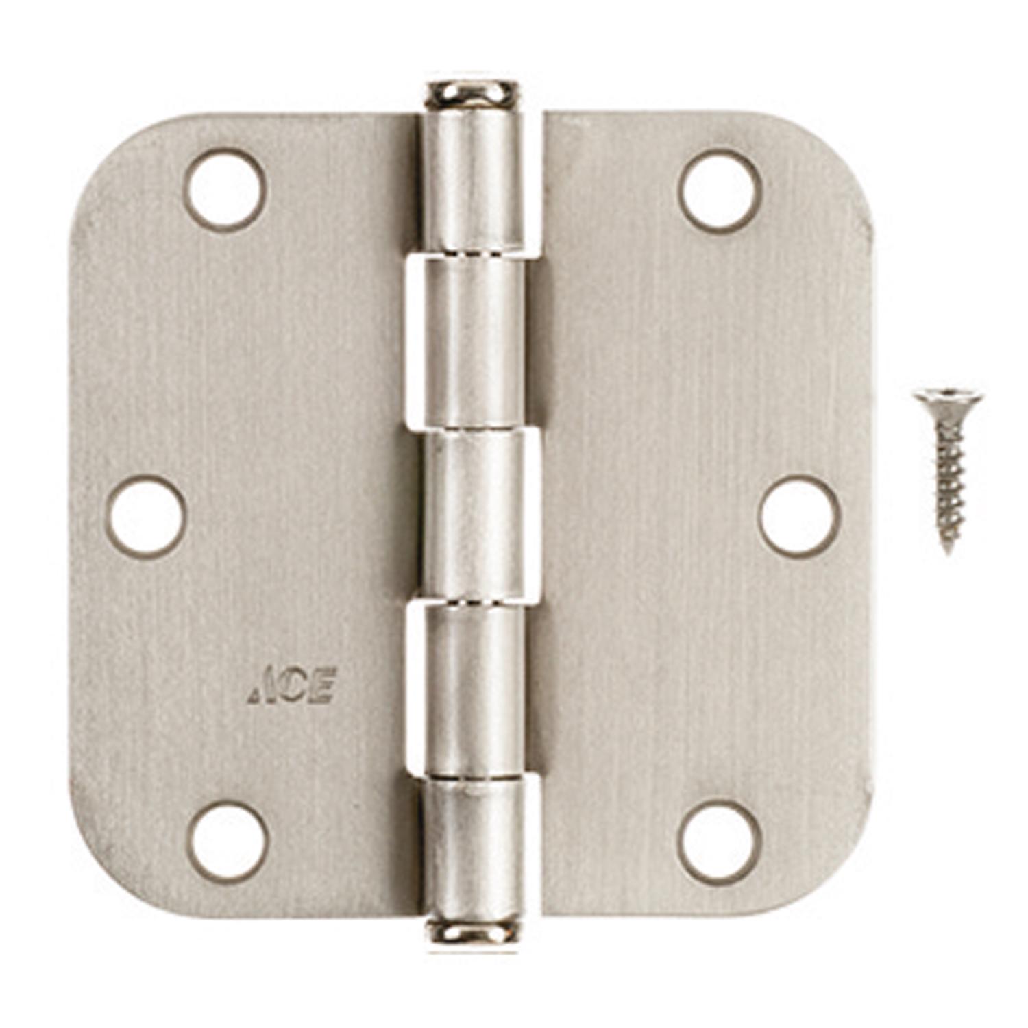 Ace 3-1/2 in. L Satin Nickel Residential Door Hinge 3 pk Mfr# 01-3550 ...