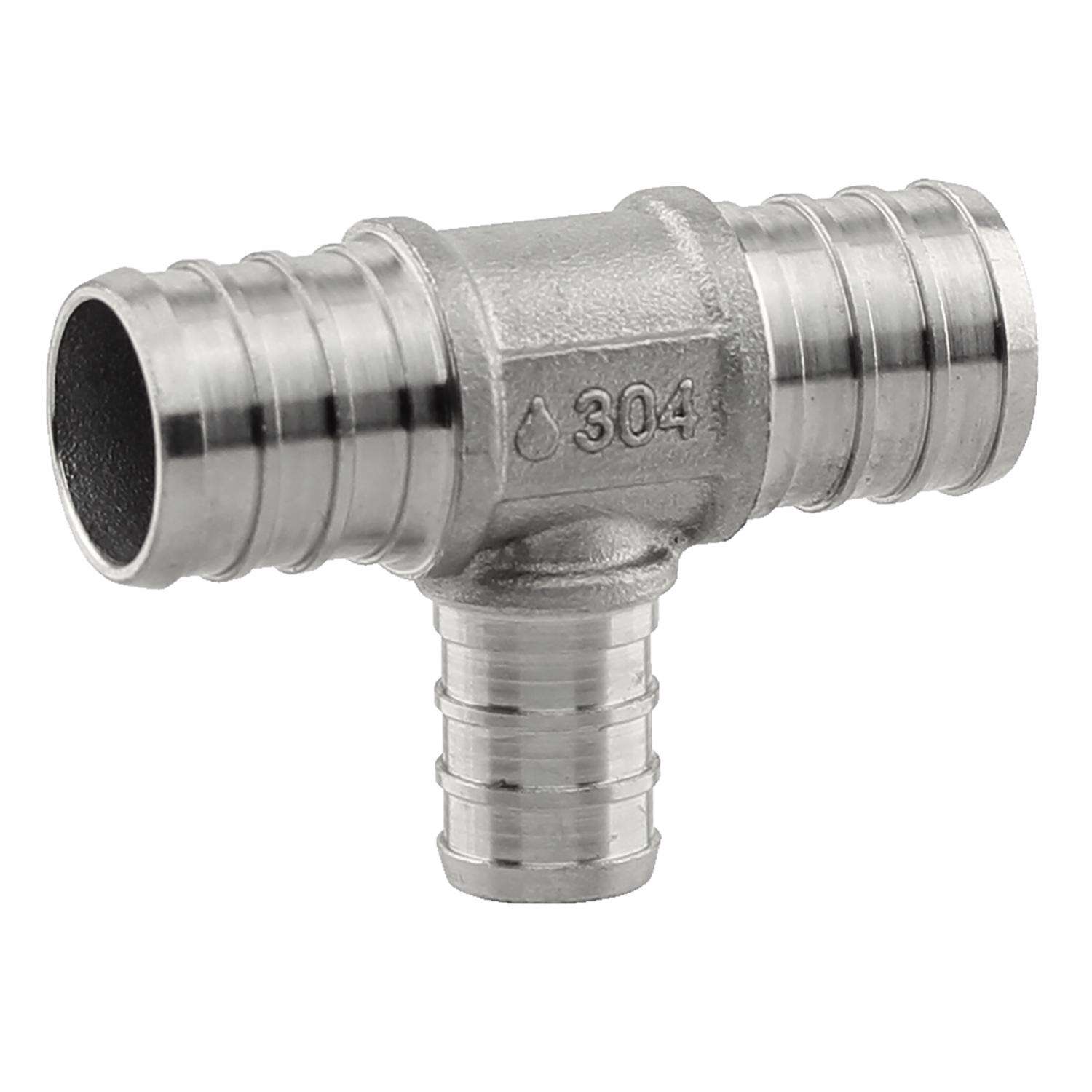 Boshart Industries 3/4 in. PEX X 3/4 in. D PEX Stainless Steel Tee Mfr ...