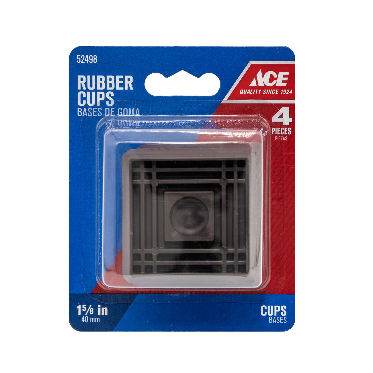 Ace Rubber Caster Cup Brown Square 1-5/8 in. W X 1-5/8 in. L 4 pk - Ace ...