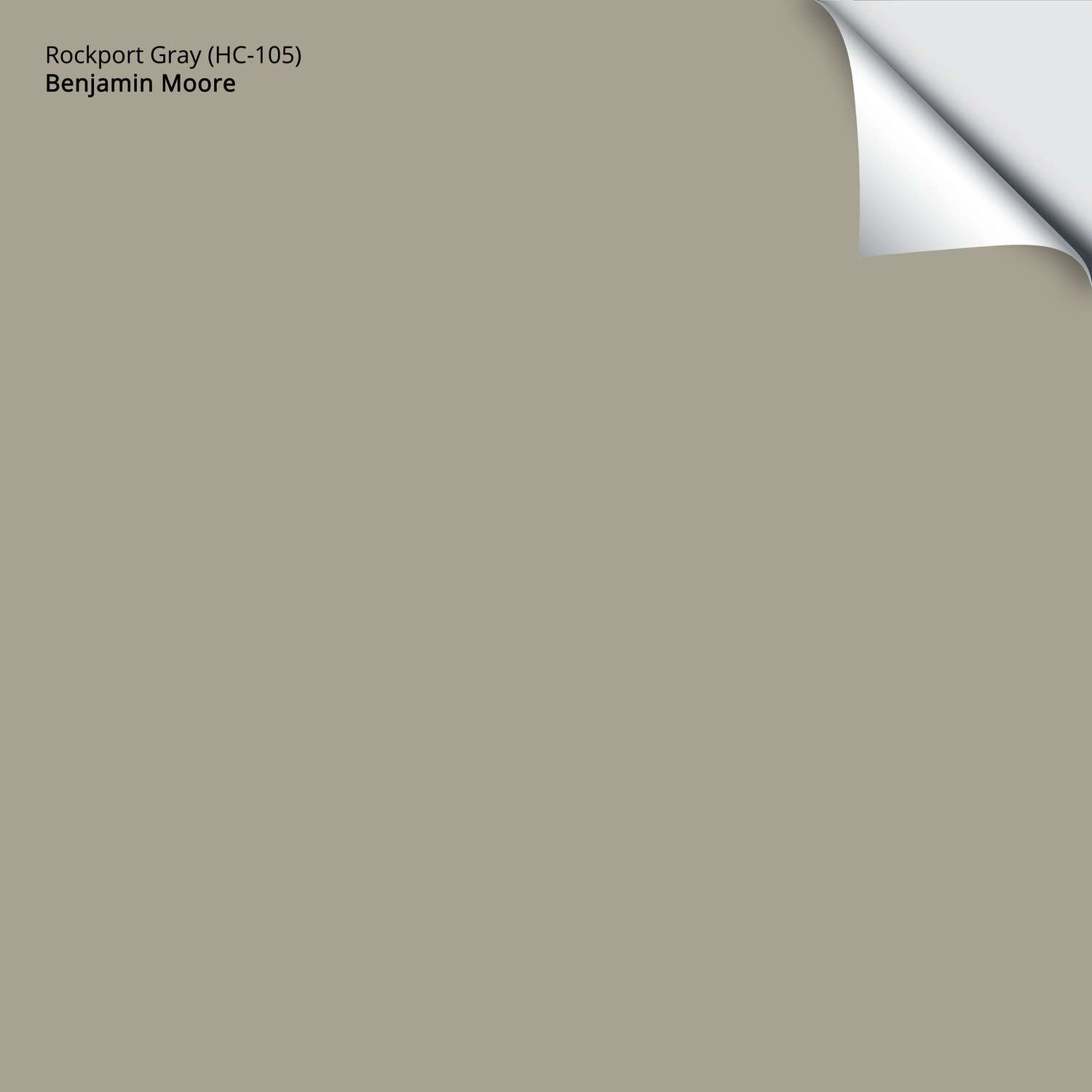 Benjamin Moore Rockport Gray Peel & Stick Color Sample HC-105 - Ace ...
