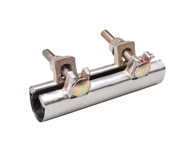 BK Products 1 in. Galvanized 430 Stainless Steel Pipe Repair Clamp ...