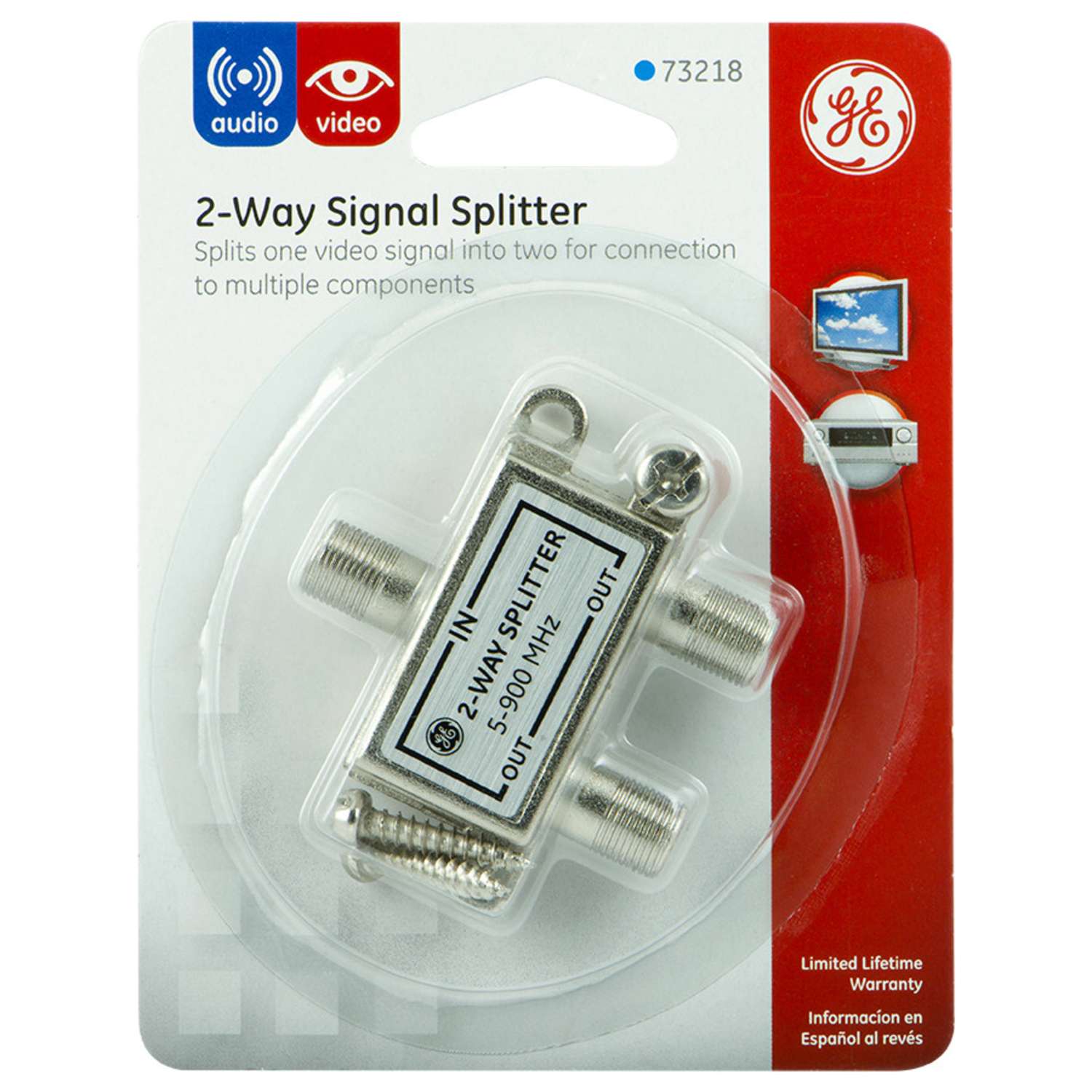 GE F-Connector F 2 Way Signal Splitter 1 pk - Ace Hardware